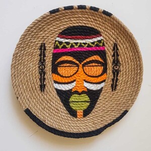 Decor Set of 4 African Plates, Wall Plate, Boho Wall Decor, African ...