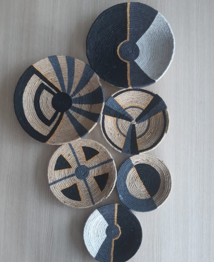 Decor Set of 6 African Plates Wall Plate Boho Wall Decor - Etsy