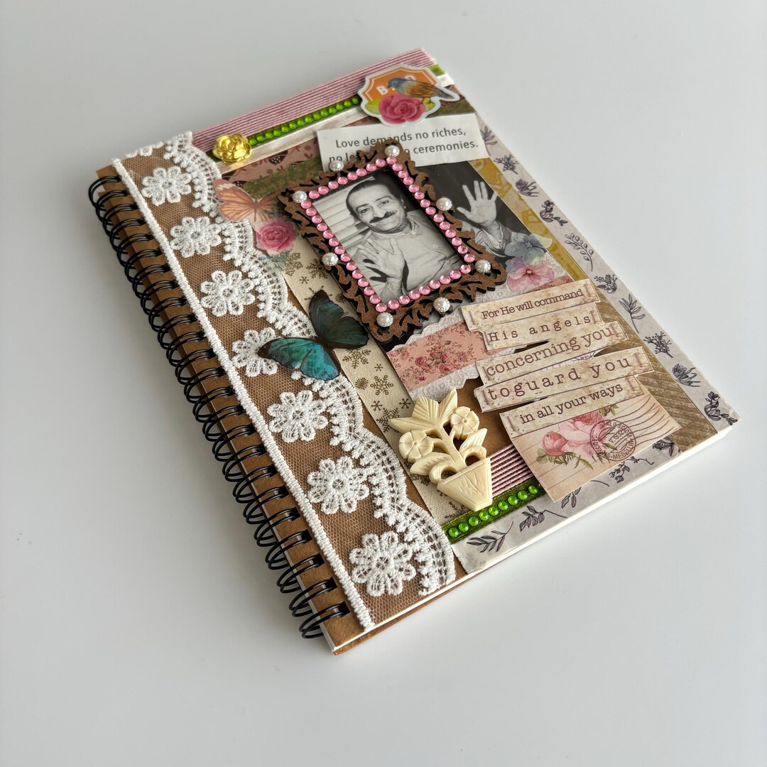 Journal Notebook, Handmade Design, Avatar Meher Baba, Spiral Bound, A5 ...