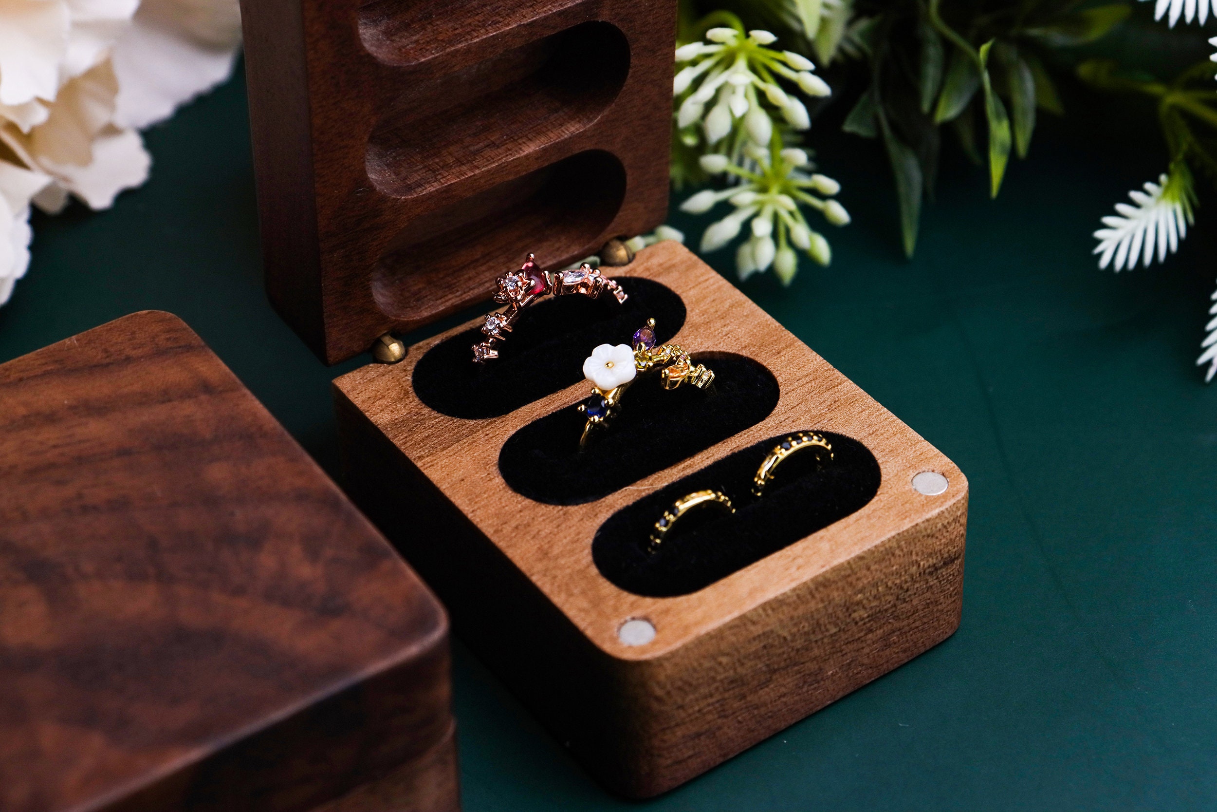 Custom Wood Ring Box Wedding Ring Box for Ceremony Ring Box - Etsy
