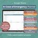 Emergency Info Sheet - Printable Family Safety and Preparedness ...