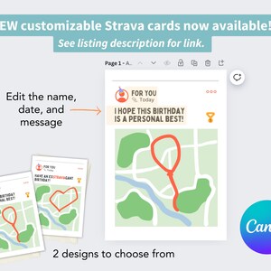 Printable Strava Birthday Card for Runner | Funny Strava Running ...