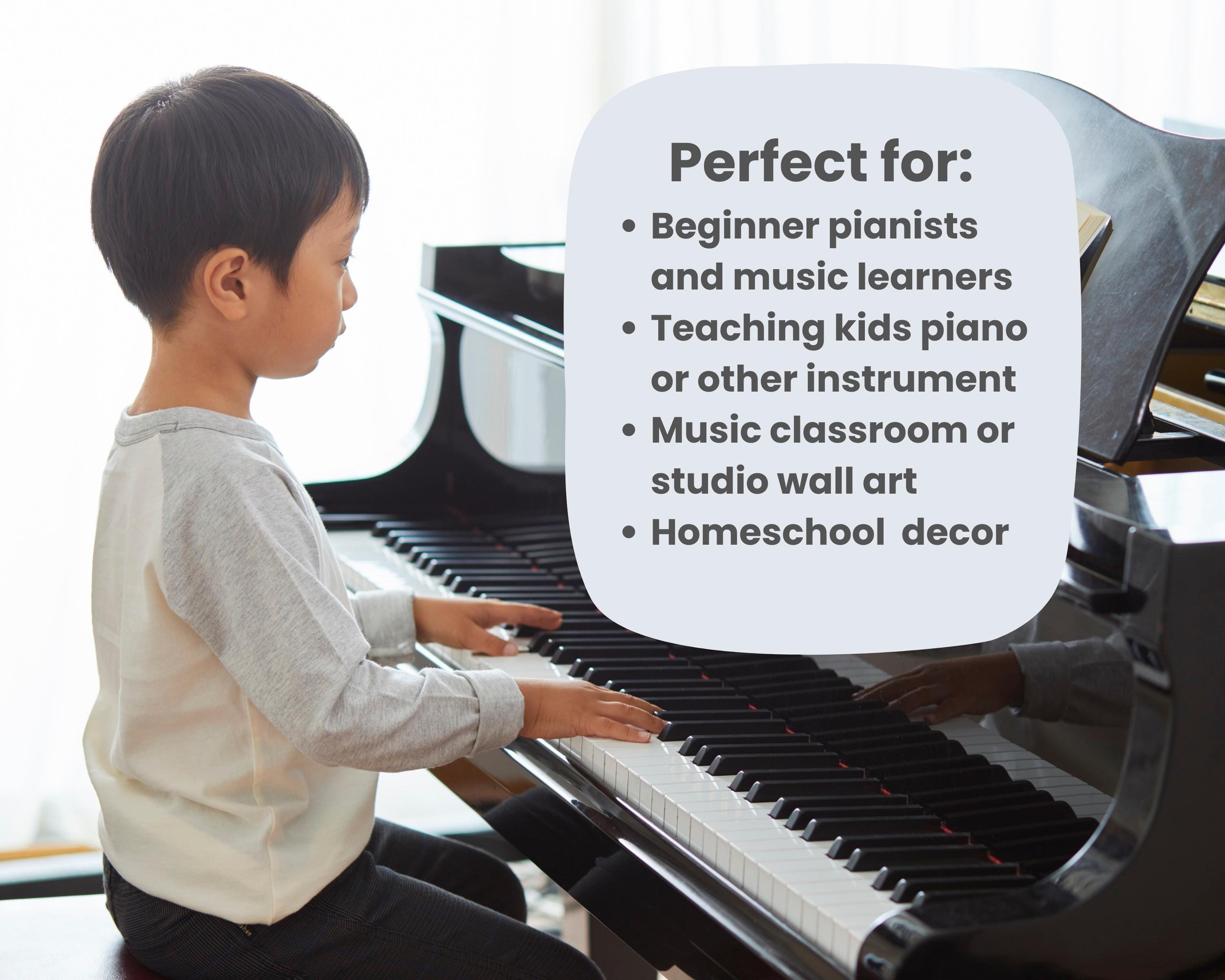 Piano Learning & Beginner Music Theory Charts 10 Printable Posters ...