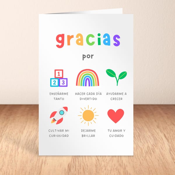 Spanish Teacher Appreciation Card - Etsy