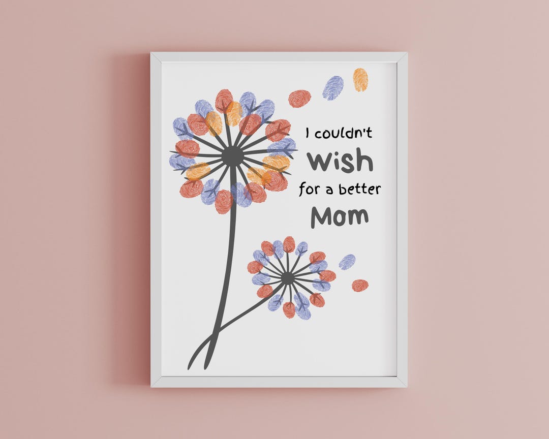 Kids DIY Finger Print Card for Mom | Printable Kids Craft for Moms ...