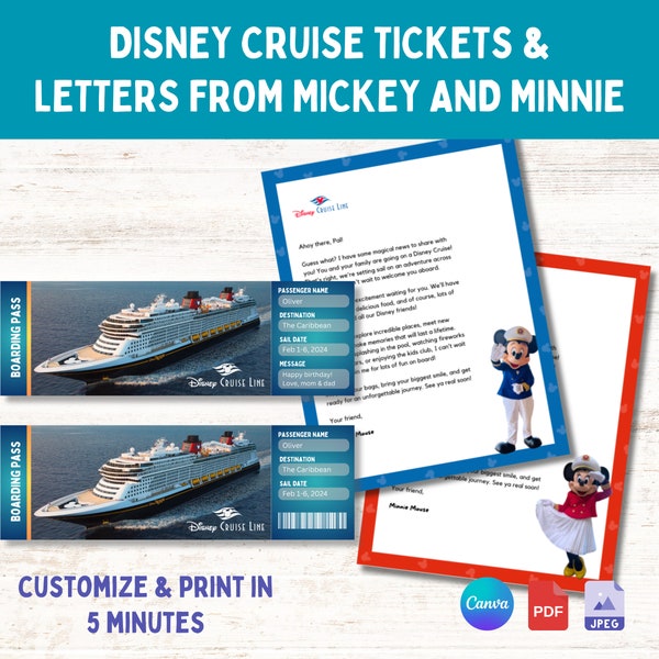 Mickey Cruise Letter - Etsy