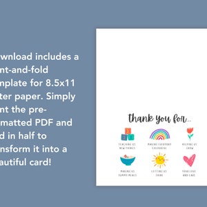 Printable Thank You Card for Daycare Teachers Nursery Teacher & ECE ...