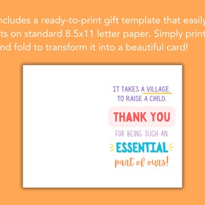 Printable Thank You Card for Daycare Teachers | Thoughtful Nursery ...