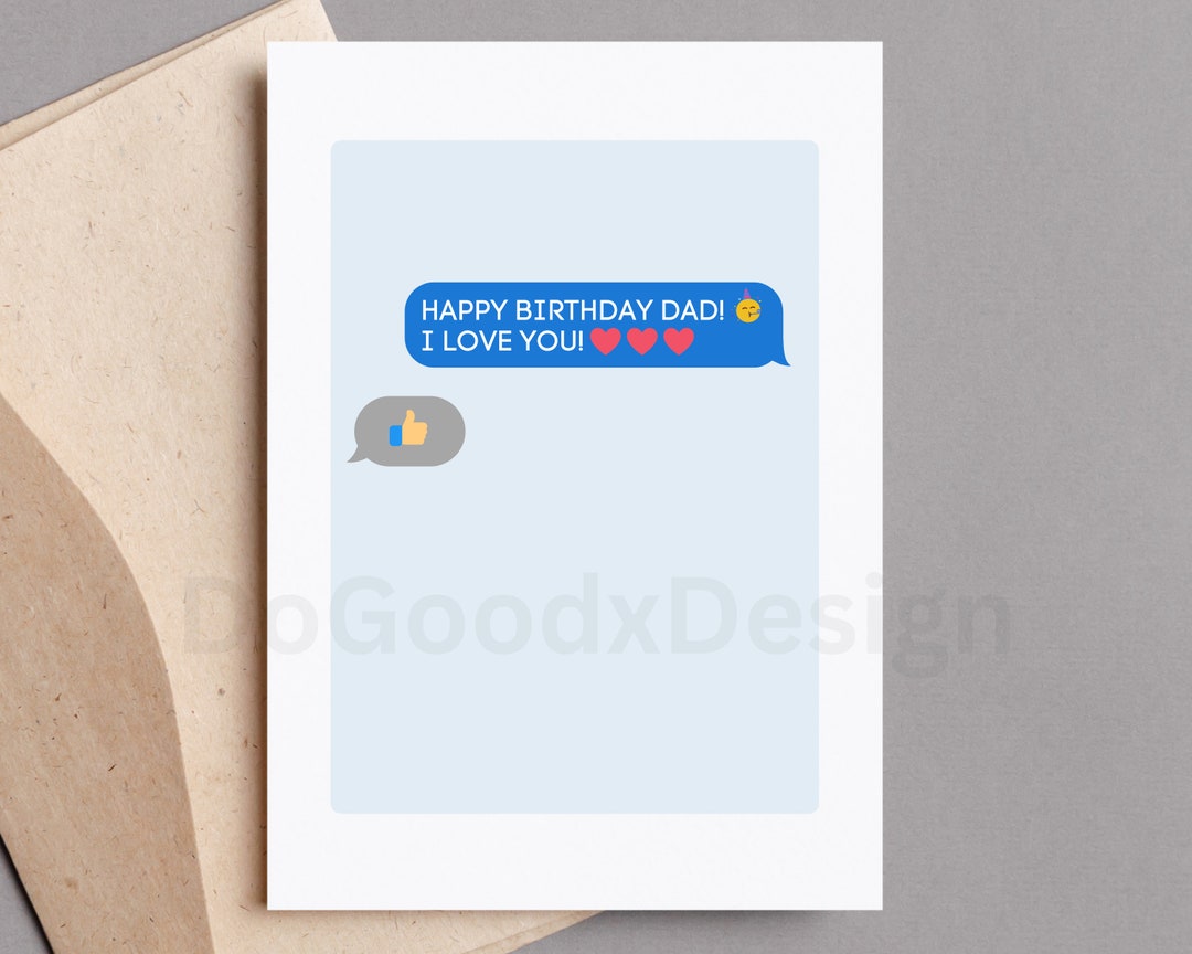 Printable Happy Birthday Dad Thumbs up Card | Funny Birthday Card for ...