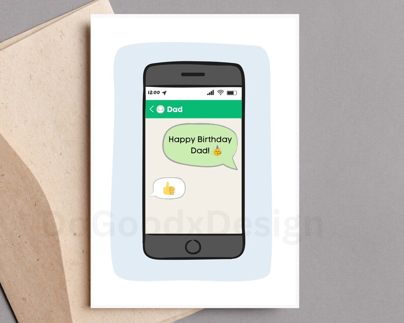 Printable Happy Birthday Dad Thumbs up Card Funny Birthday Card for Dad ...