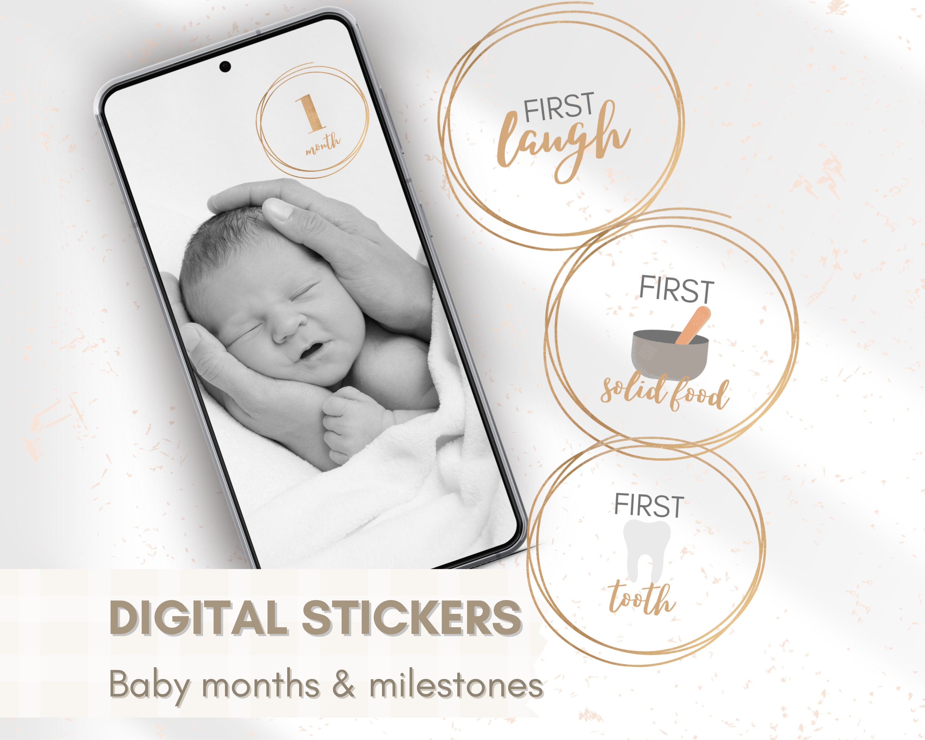 Baby Months & Baby Milestones DIGITAL STICKERS for Instagram Stories ...