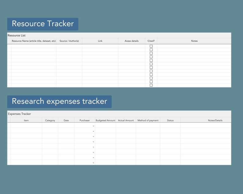 Research Collaboration Planner Google Sheets Template, Collaborative ...