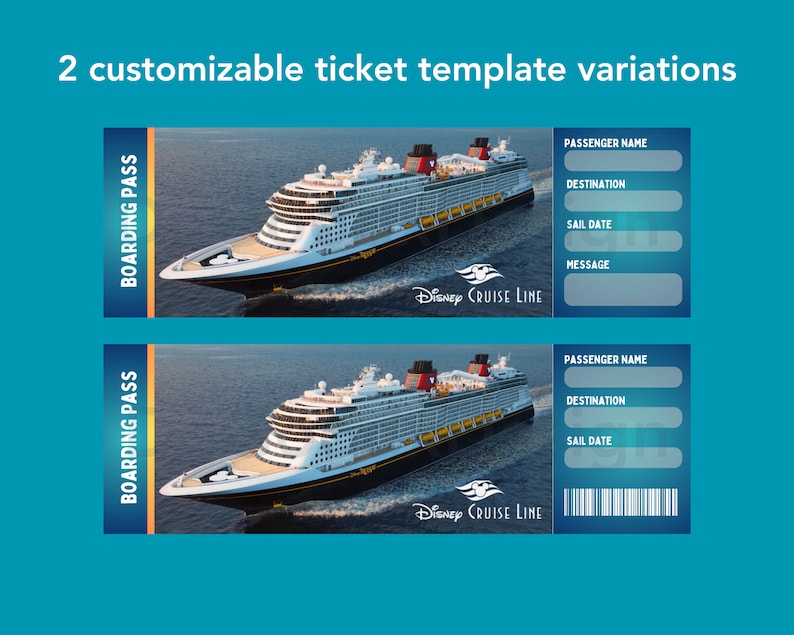 Printable Disney Cruise Tickets & Letter From Mickey and Minnie ...