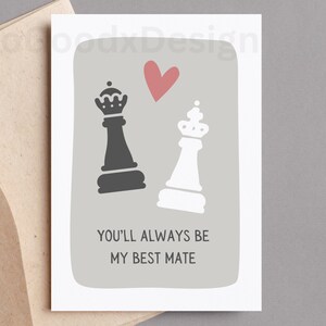 Printable Valentine's Card for Chess Player Cute Card for Chess Lover ...