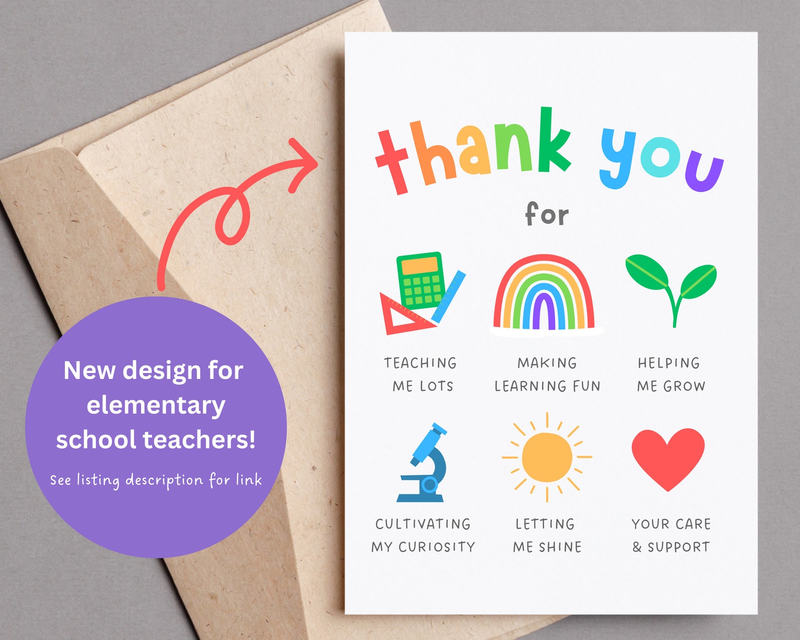 Printable Thank You Card for Daycare Teachers Preschool, Nursery ...