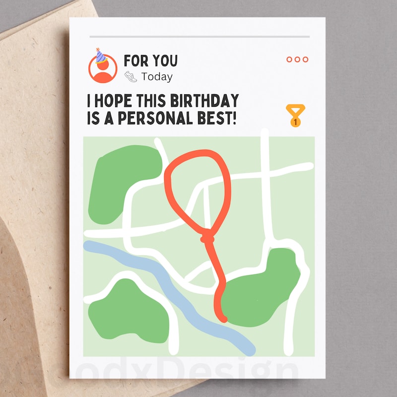 Funny Card for a Runner - Etsy