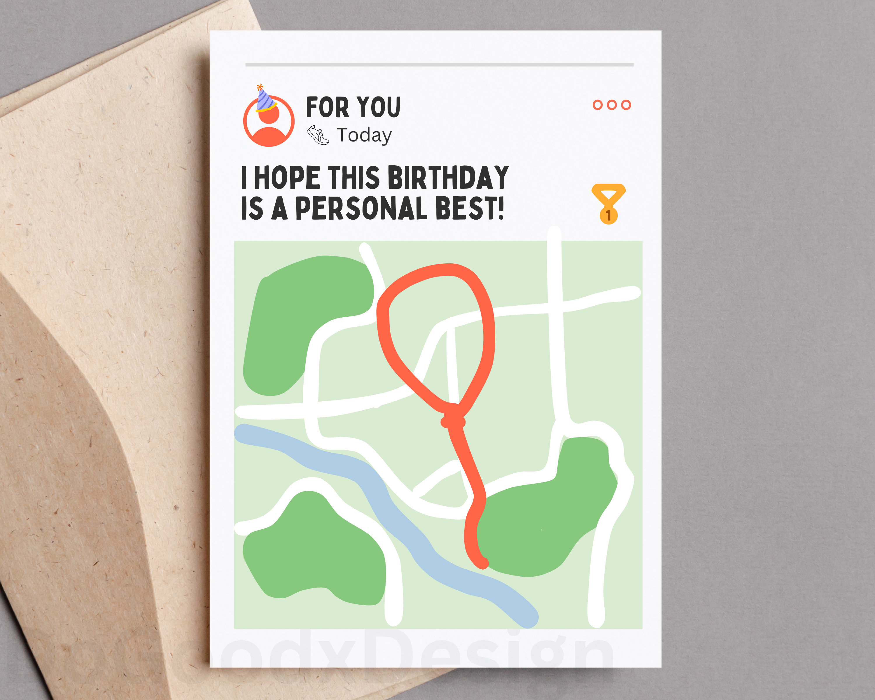Printable Strava Birthday Card for Runner | Funny Strava Running ...