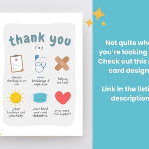Printable Thank You Card for Nurse, Doctor, Healthcare Workers | Nurse ...
