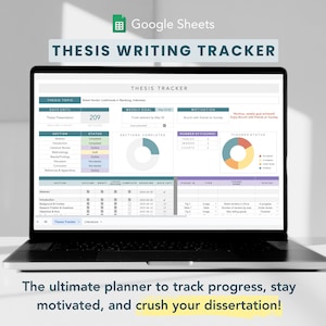 Thesis Writing Tracker Google Sheets Template, Personal Academic ...