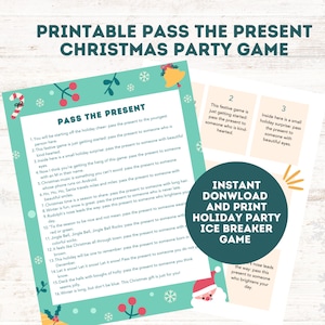 Pass the Present Christmas Party Game Printable Pass the Gift for ...