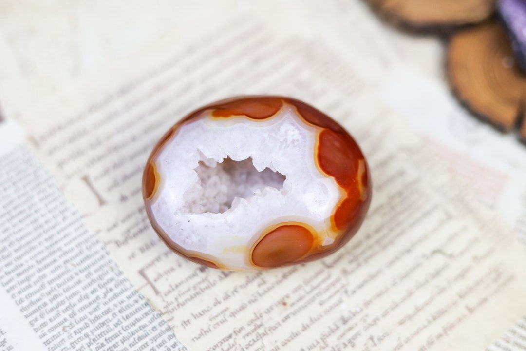 AA Carnelian Geode, Cavity Red Agate Crystal, Polished Red Agate ...