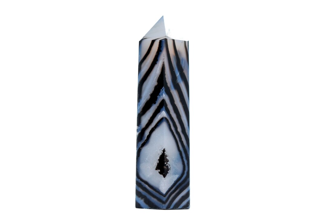 Onyx, Black Agate Polished Onyx Point, Tower, Onyx Obelisk, Black Agate ...