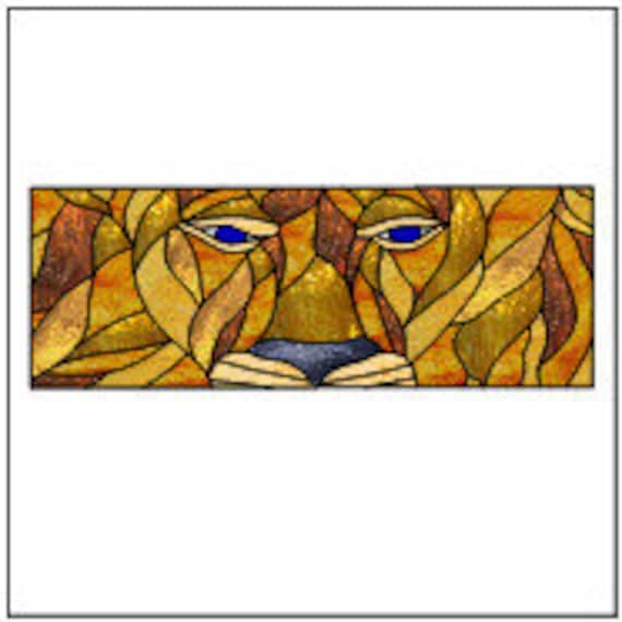 Lion Eyes Stained Glass PATTERN | Etsy