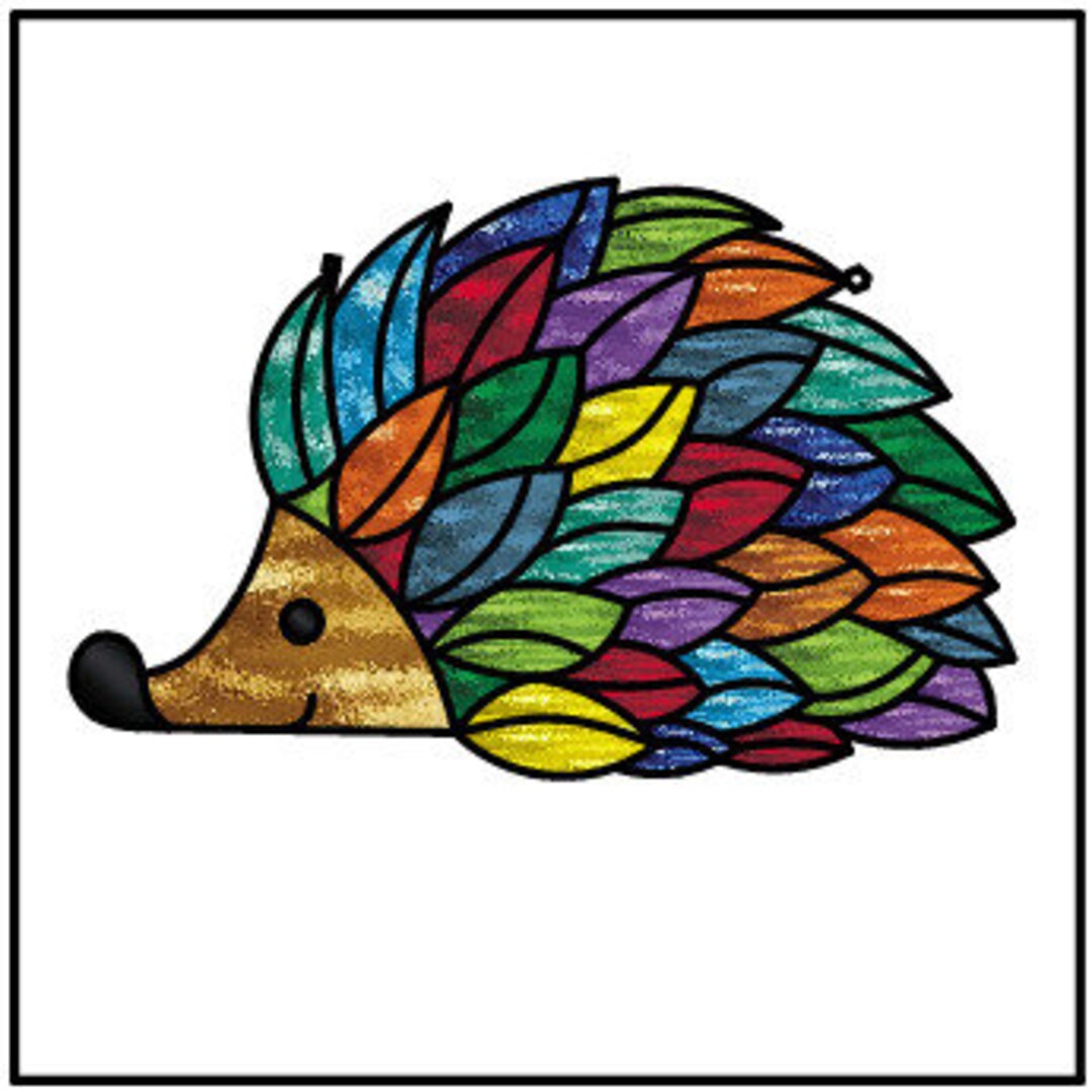 Hedgehog Stained Glass PATTERN - Etsy