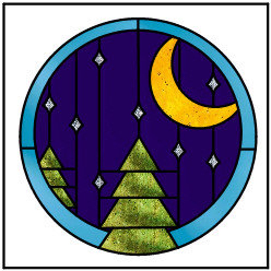 Winter Wonderland Stained Glass PATTERN - Etsy