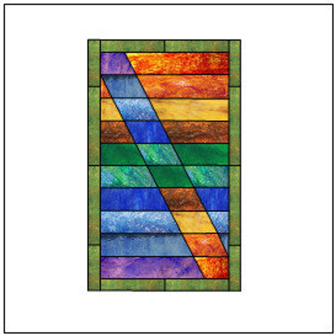 Rainbow Slice Stained Glass PATTERN - Etsy