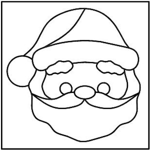 Santa Face Stained Glass PATTERN - Etsy