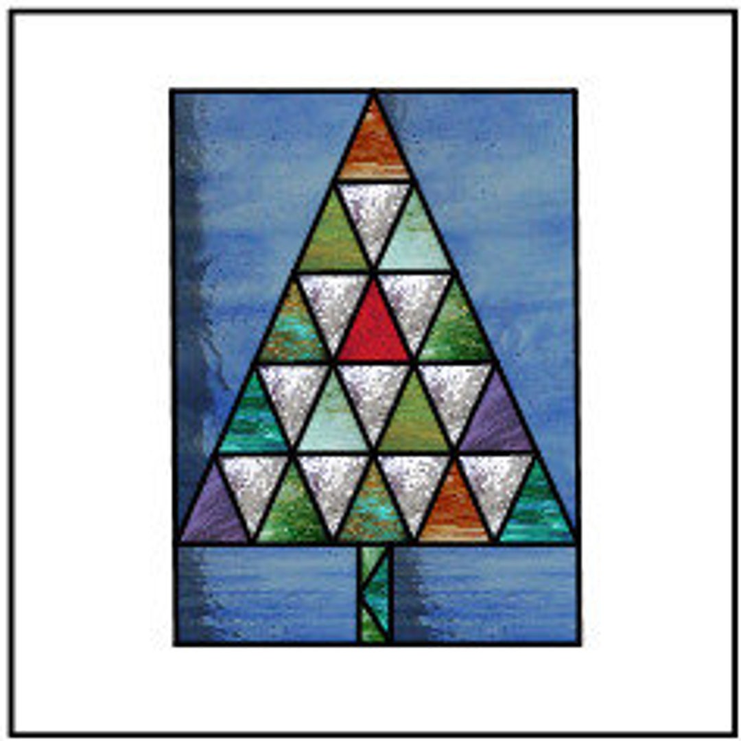 Christmas Tree Portrait Stained Glass PATTERN - Etsy