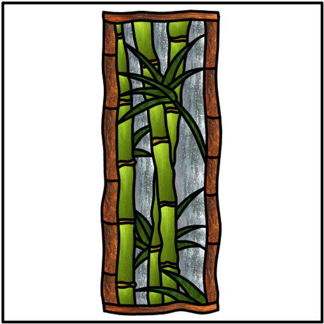 Bamboo-stained Glass PATTERN - Etsy
