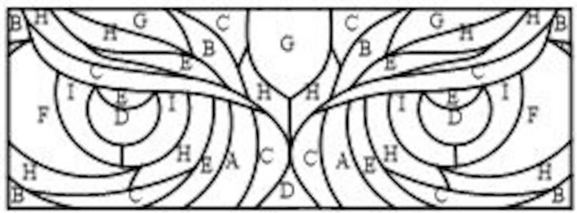 Owl Eyes Stained Glass Pattern - Etsy