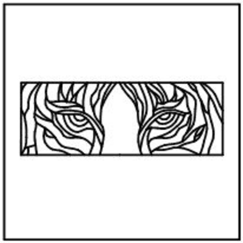 Tiger Eyes Stained Glass Pattern - Etsy