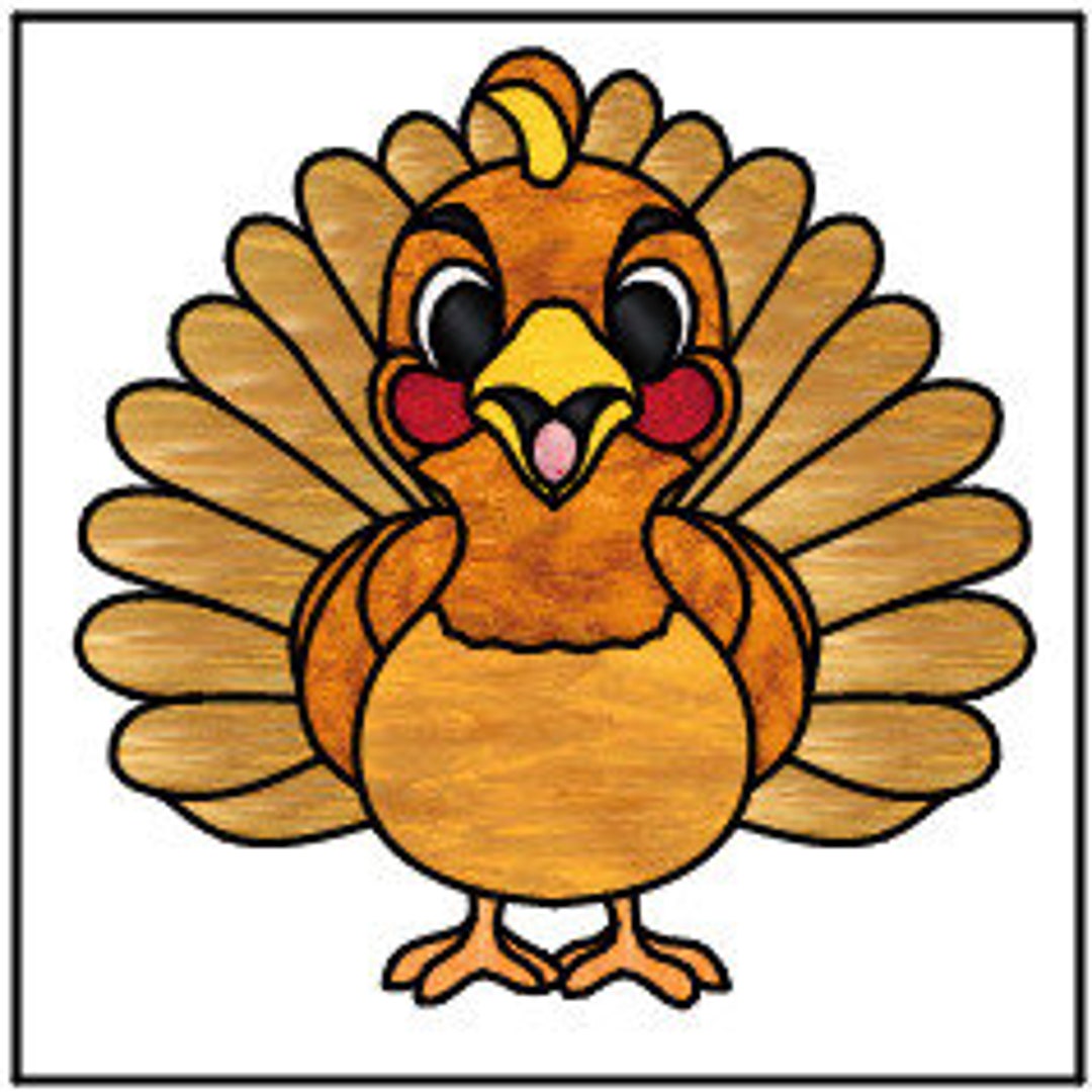 Talkin' Turkey Stained Glass PATTERN - Etsy