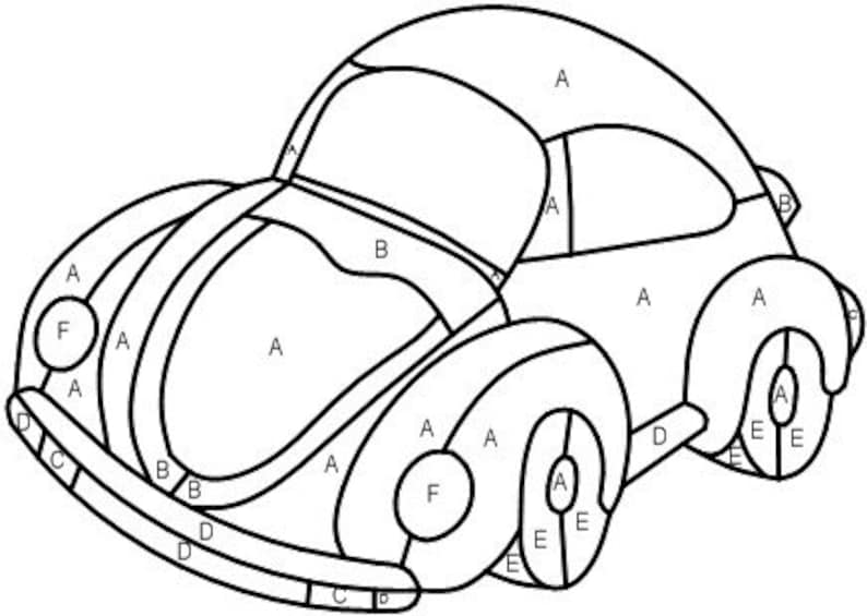 VW Bug Stained Glass Pattern - Etsy