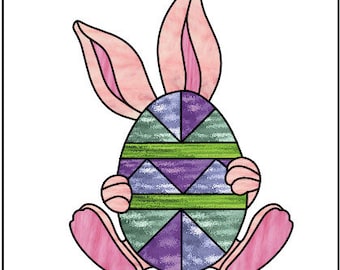 Easter Bunny Stained Glass Bunny Peeking Bunny Suncatcher - Etsy UK