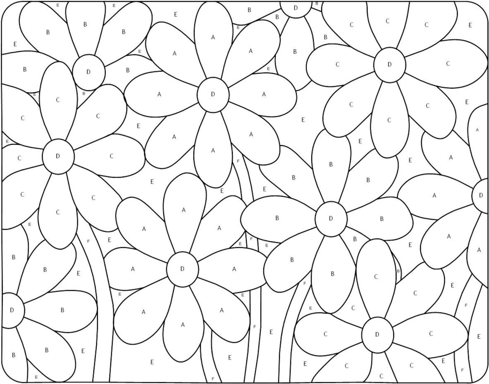 Bloomin Daisies-stained Glass Pattern - Etsy