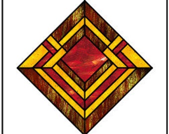 Fire Stained Glass Pattern PDF/PNG Digital File - Etsy