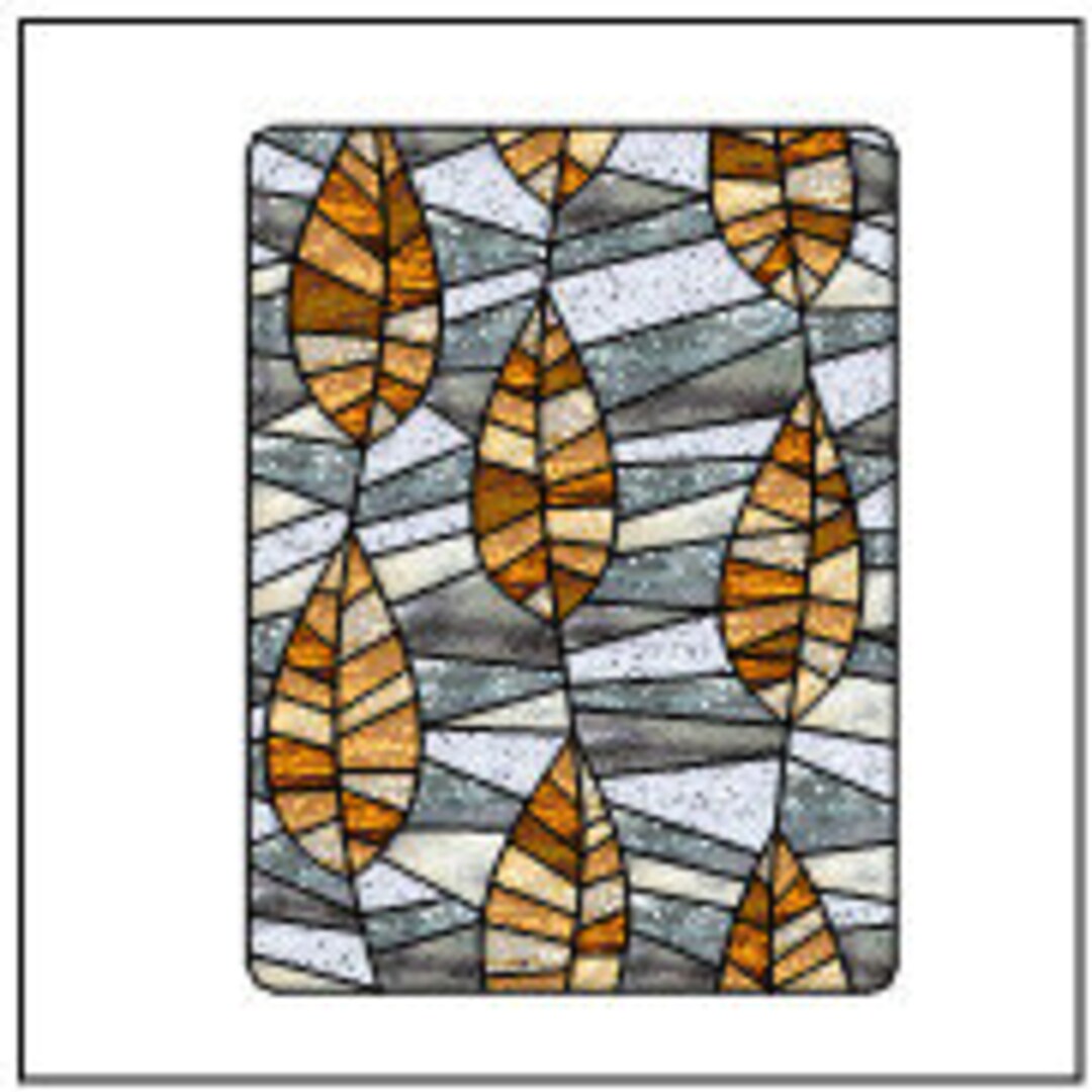 Autumn Leaves Stained Glass Panel PATTERN - Etsy