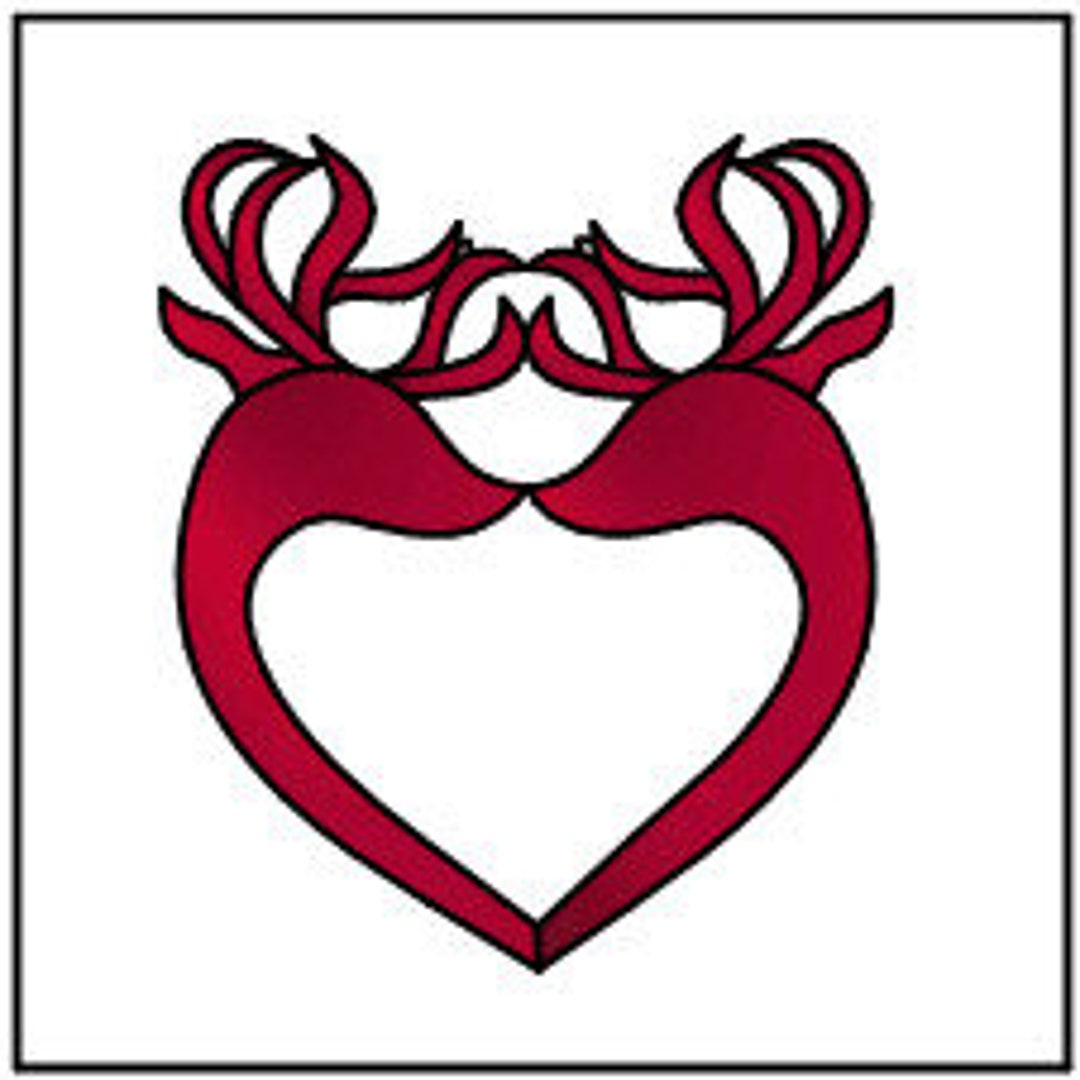 Deer Heart Stained Glass PATTERN - Etsy