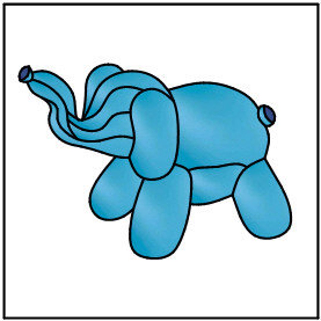 Balloon Elephant Stained Glass PATTERN - Etsy