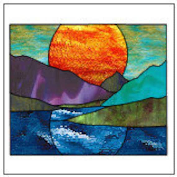 Sunrise Stained Glass Patterns Sunrise Pattern (With Images) | Stained