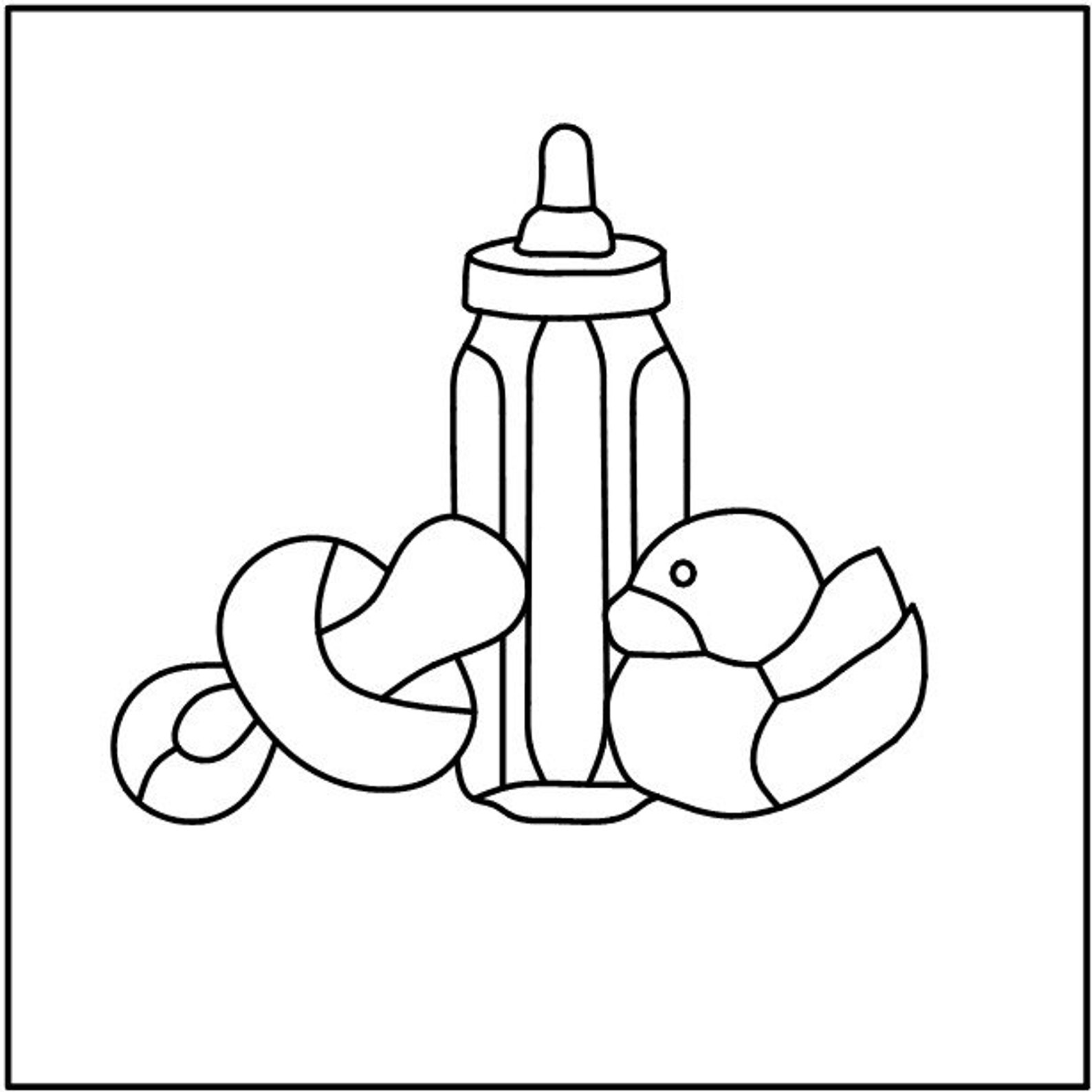 Baby Shower Stained Glass Pattern | Etsy