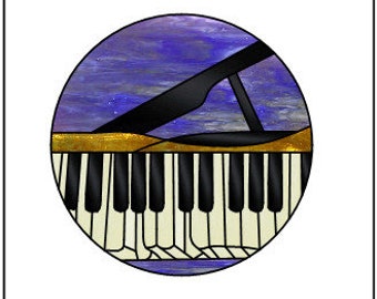 Stained Glass Piano Keys - Etsy