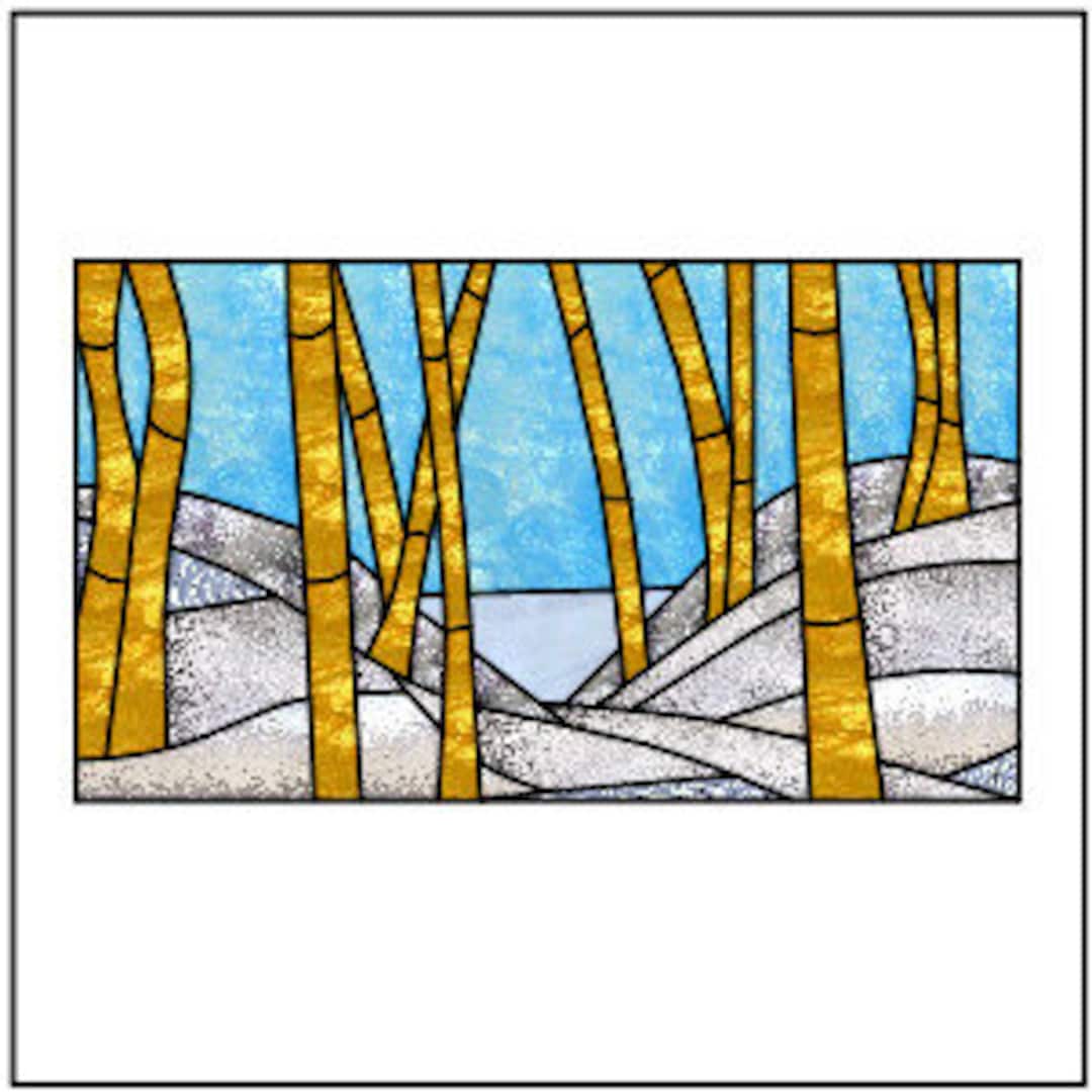 Winter Landscape-stained Glass PATTERN - Etsy