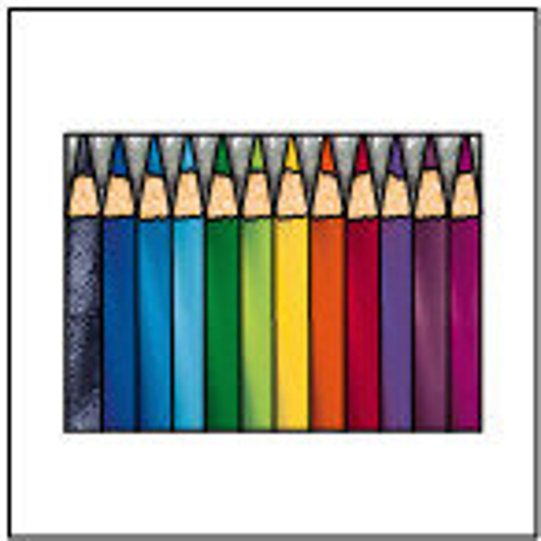 Pencils Stained Glass Pattern - Etsy