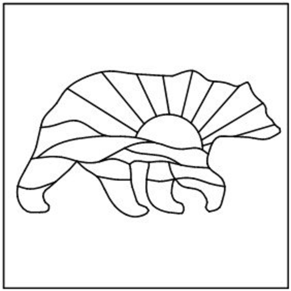 Bear Sunrise Suncatcher PATTERN - Etsy