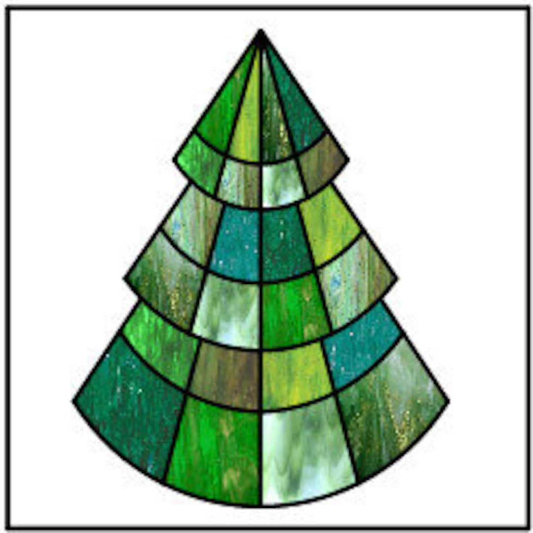Scrap Glass Stained Glass Tree Pattern - Etsy